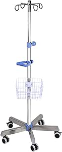 Amazon.com: IV Drip Stand with Wheels, Adjustable Height IV Poles Stand ...