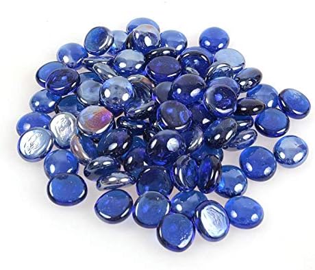 ZEINOO Royal Blue Glass Gems Stones/Pebbles for Home & Garden Décor ...