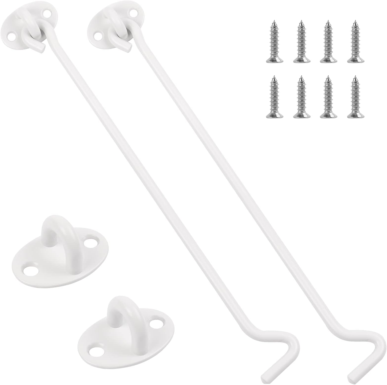JatilEr Cabin Hook 12 Inch 2 Pack, Stainless Steel Gate Hook and Eye ...