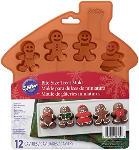 Amazon.com: Wilton 24 Cavity Silicone Gingerbread Boy Mold Pan ...