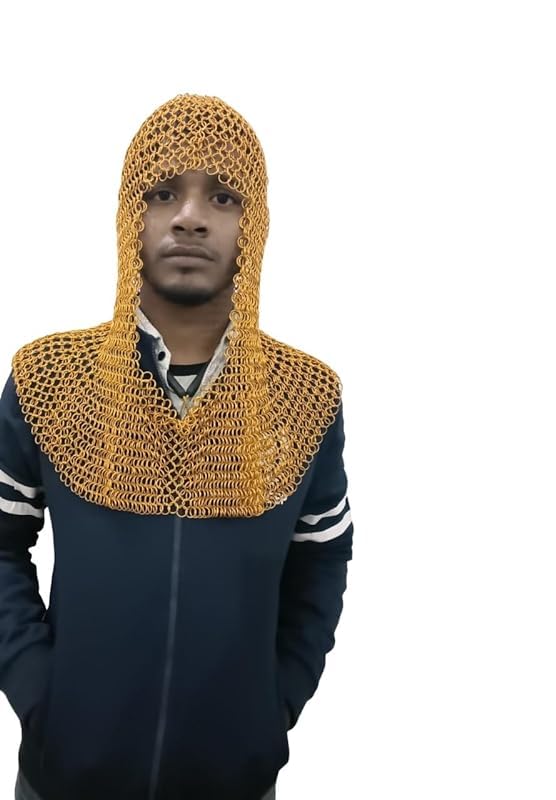 Amazon.com: Handmade aluminum butted chain mail coif Chainmail hood ...
