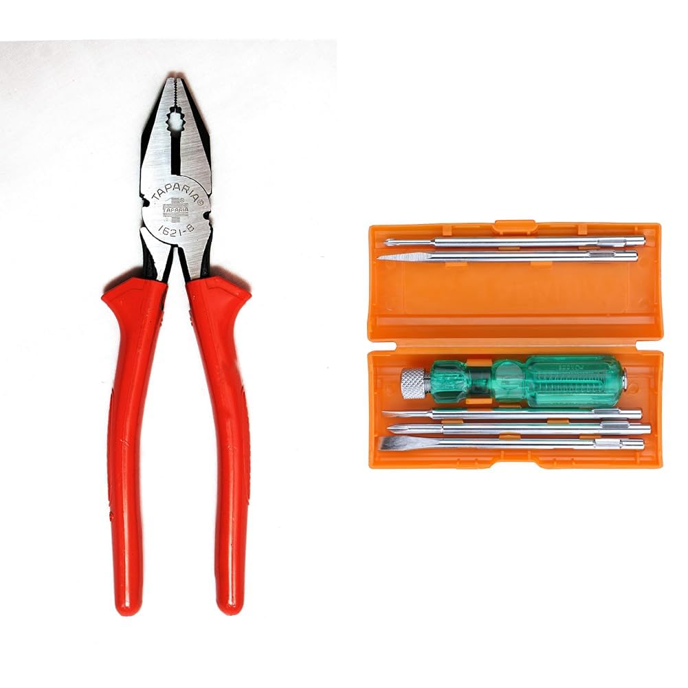 Taparia 1621-8 Steel (210mm) Combination Plier with Joint Cutter (Red ...