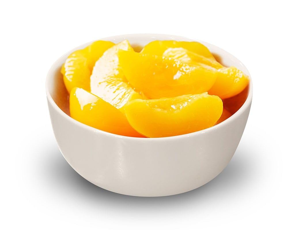 Bowl Of Sliced Peaches