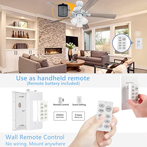 Snapklik.com : Universal Ceiling Fan Remote Control Kit, Wireless Wall ...