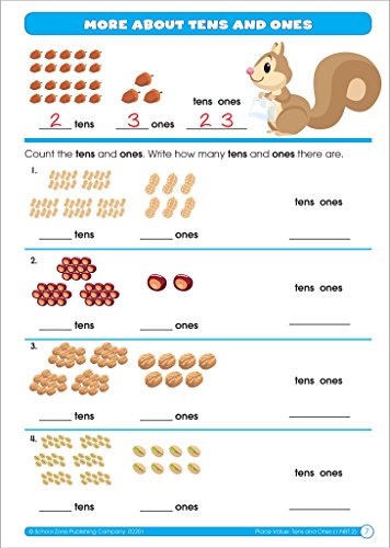 Snapklik.com : School Zone - Math Basics 1 Workbook - 64 Pages, Ages 6 ...