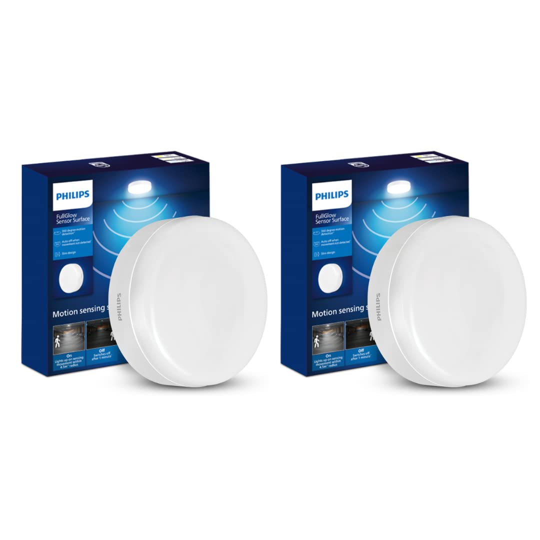 PHILIPS Full Glow Motion Sensor 15-Watt Round Led Surface Downlighter ...