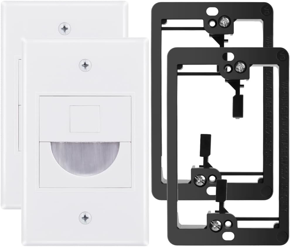 Amazon.com: Bolcolege 1 Port Keystone Wall Plate White for Modular ...