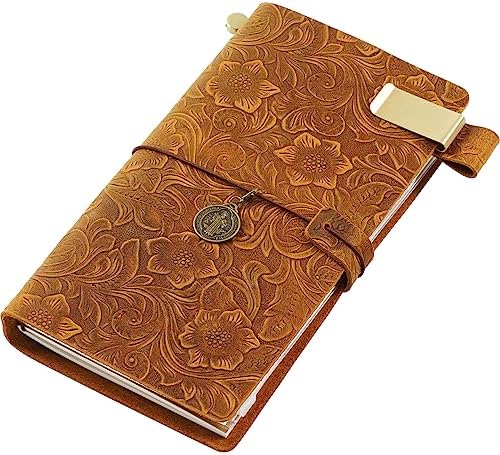 Amazon.com : Q1T5 Leather Journal Writing Notebook, Refillable Handmade ...