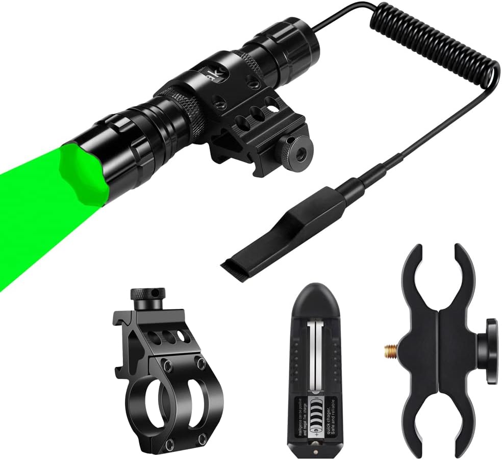 Amazon.com: Ulako Green Light 350 Yards Adjustable Zoomable LED Coyote ...