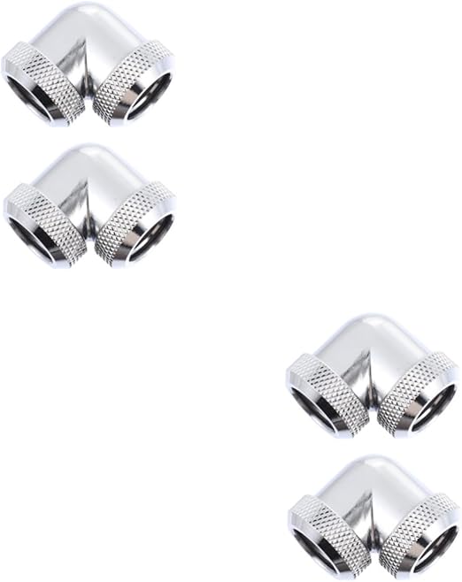 Amazon.co.jp: NUOLUX 4 個 硬質パイプクイックツイストエルボ 水冷キット コンピュータアクセサリー コンピュータ水冷用フィッティング メタルペグハードチューブ 90 ...