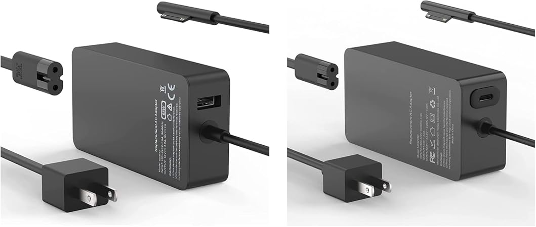 Amazon.com: MARSDOCK 65W Surface Pro Laptop Charger, 20W USB C, LED ...