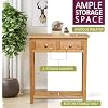 Hallowood Furniture Waverly Oak Console Table with 2 Drawers, Solid ...
