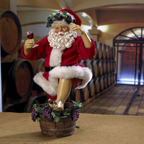 Amazon.com: 1 Fabriché Wine Santa Stomping Grapes Christmas Figure 10 ...