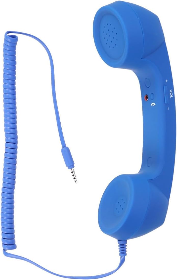 Amazon.com: ULTECHNOVO Retro Phone Handset, 3.5mm Cell Phone Receiver ...