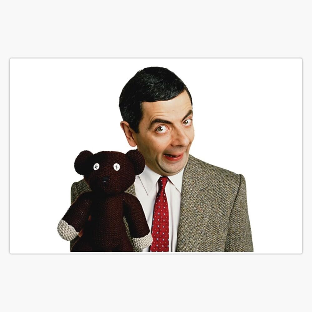 Amazon.com - Mr. Bean and Teddy Bumper Sticker Vinyl Decal 5"