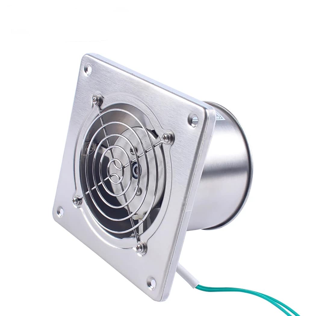 Buy HTDD 25W 4 Inch Kitchen Toilet Exhaust Fan Stainless Steel Louver ...