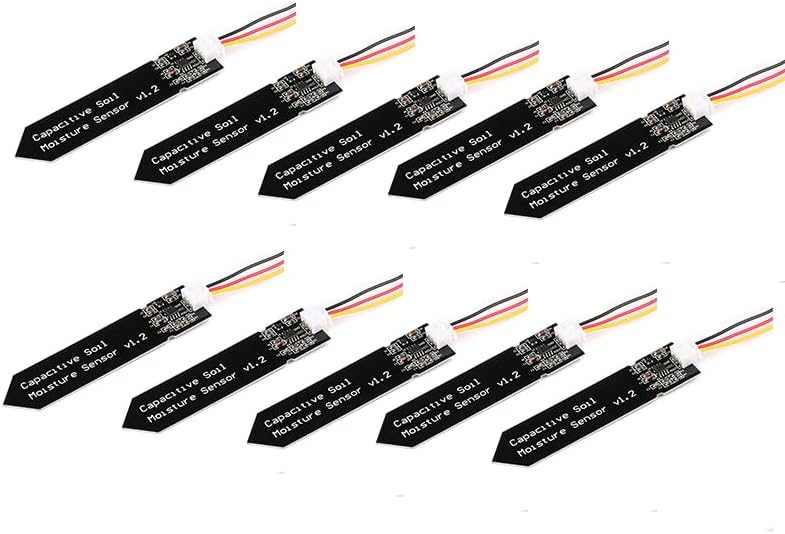 Amazon.com: JESSINIE 10PCS Capacitive Soil Moisture Sensor Module 3.3-5 ...