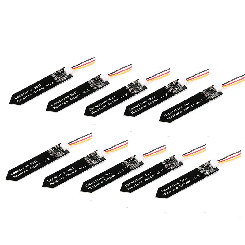 Amazon.com: JESSINIE 10PCS Capacitive Soil Moisture Sensor Module 3.3-5 ...