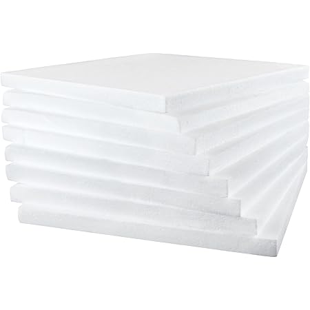 AHUNTTER 8 Pack Craft Styrofoam Blocks 30 x 30 x 2cm Rectangle ...