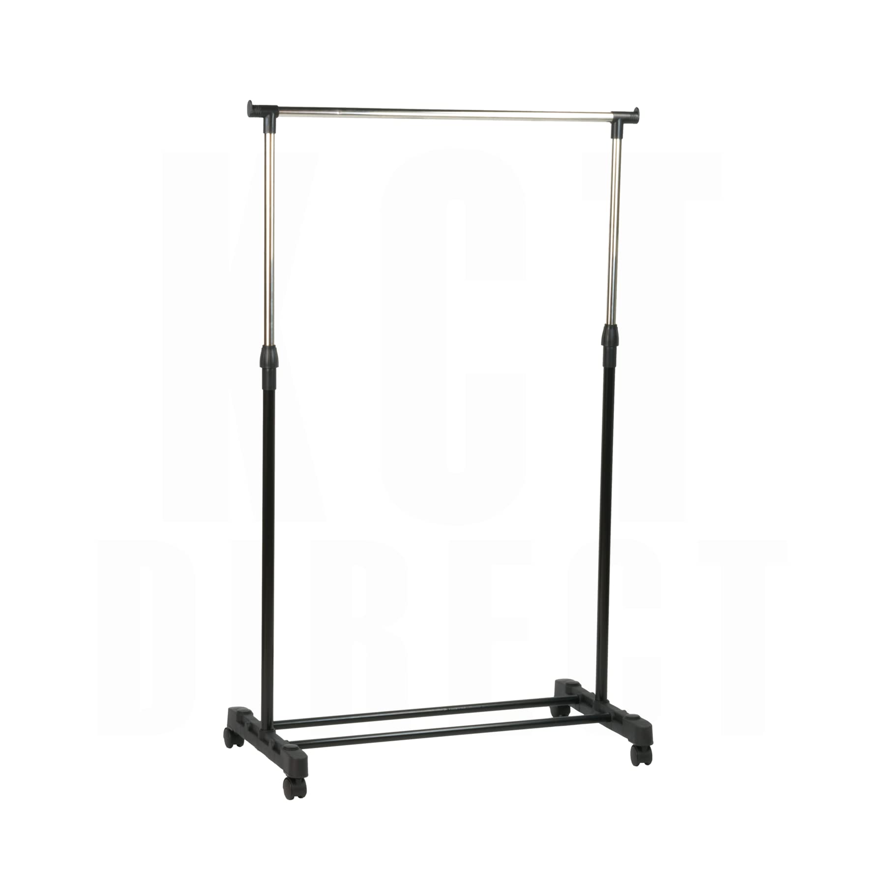 KCT - Adjustable Clothes Rack on Wheels - Single Rail Freestanding ...