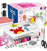 Amazon.com: Royalsellpro Mini Sewing Machine with 123 Pcs Sewing Kit ...