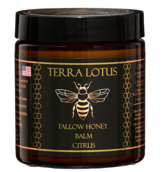 Amazon.com: Terra Lotus - Organic Grass-Fed Beef Tallow Balm with Raw ...
