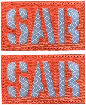 Amazon.com: High Visibility Reflective 8.5x3 SAR Search and Rescue Blaze Orange Patch with Hook ...