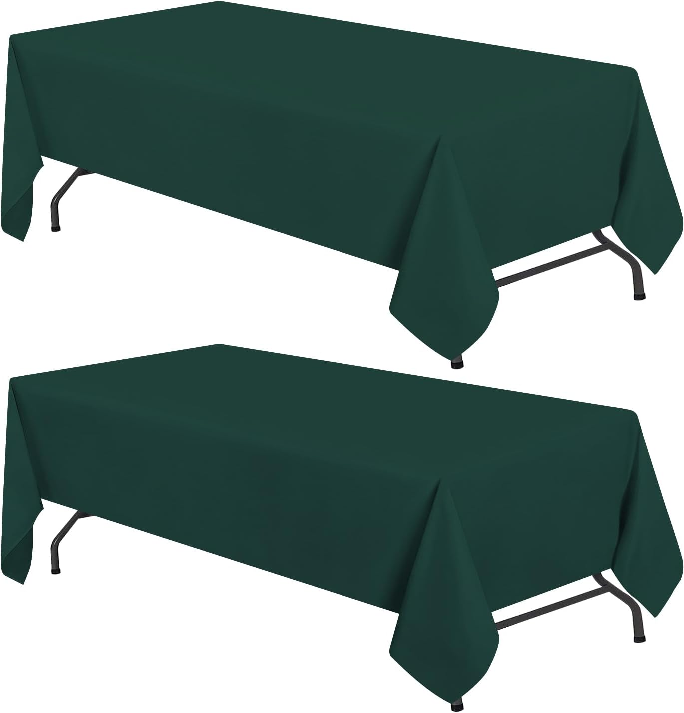 Amazon.com: White Classic Green Tablecloths for Rectangle Tables ...