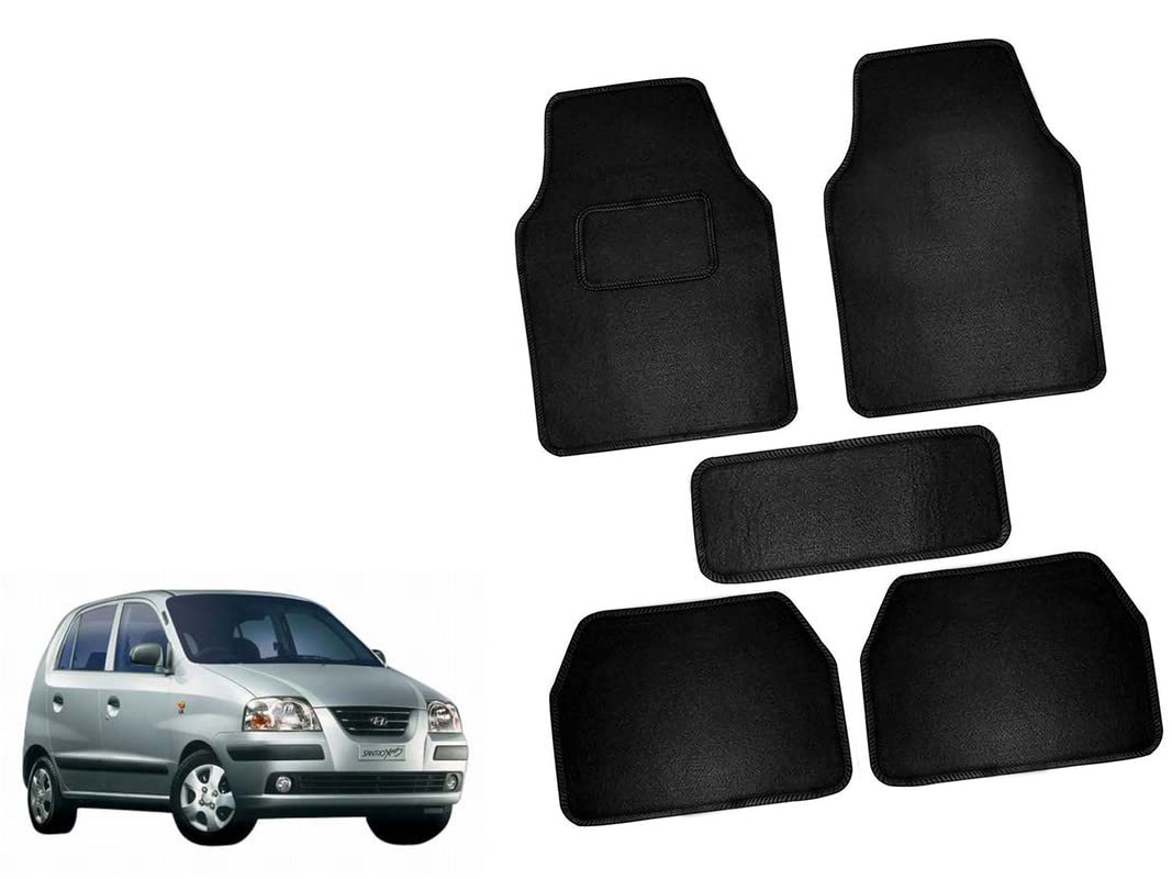 Auto Pearl Carpet Black Car Floor/Foot Mats Compatible with Santro Xing ...