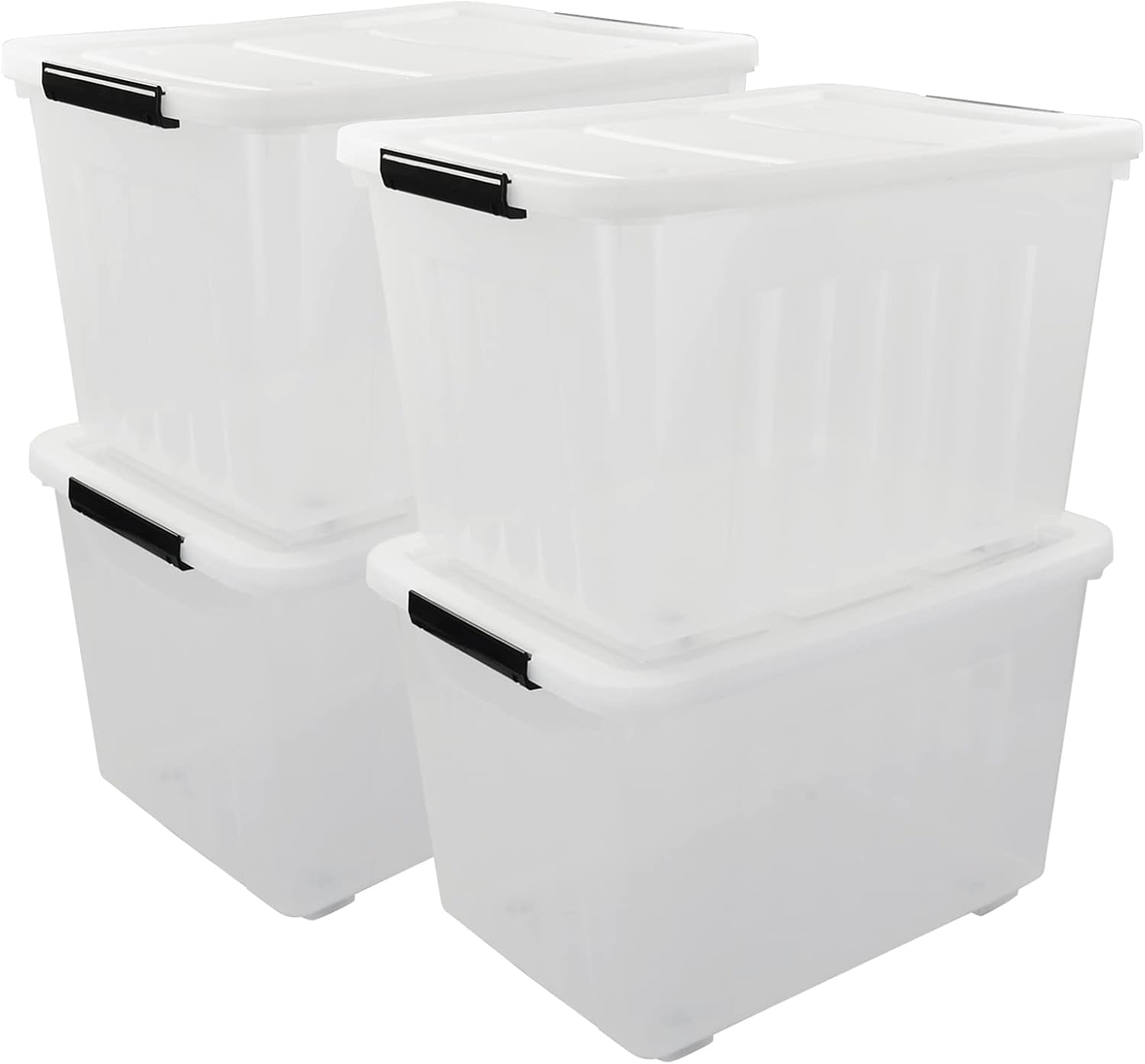Amazon.com - Lasbily 4 Packs 70L Large Plastic Storage Container with ...