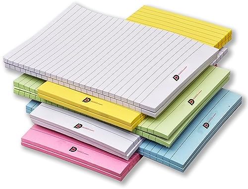 COI Wide Ruled 5X 8 - Inch 50-Sheet Lined Writing Note Pad, White ...