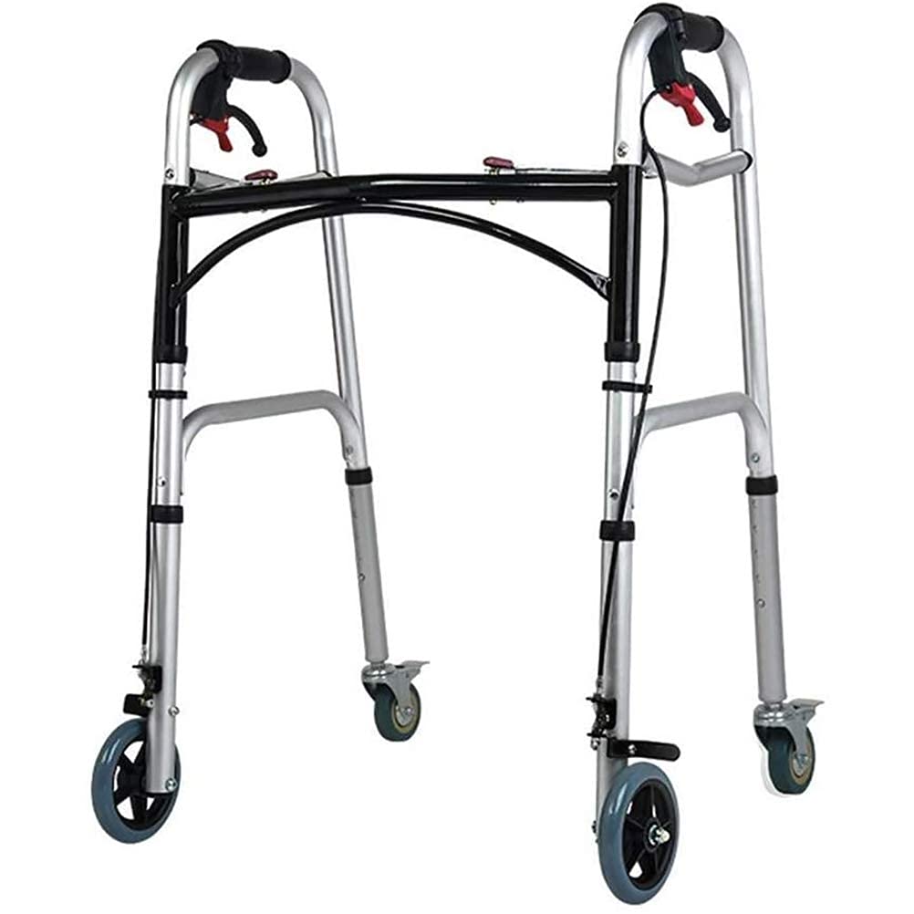 Buy Folding Elderly Walker, Lightweight Walking Frame with Wheel ...