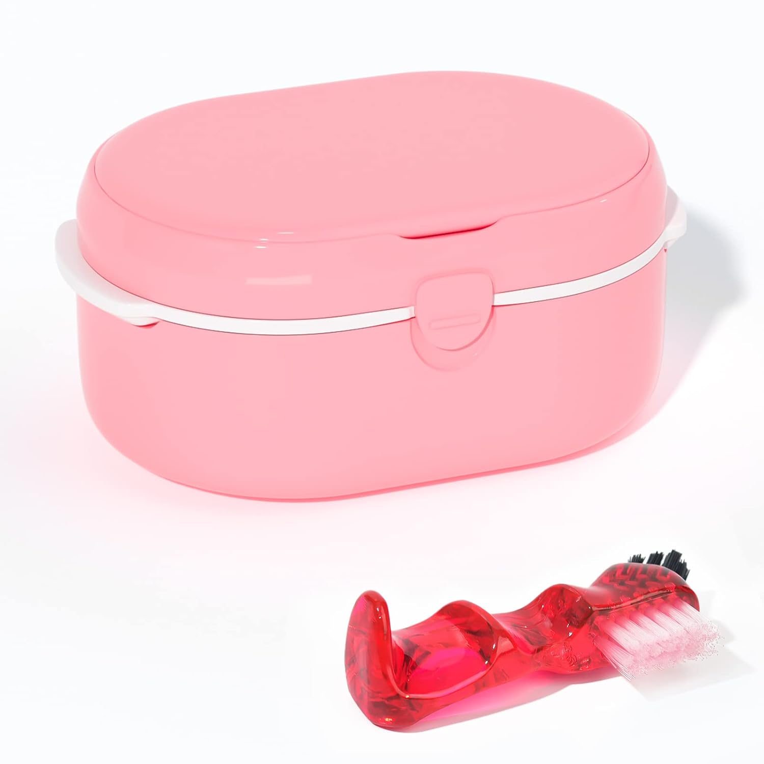 Amazon.com : Y-Kelin Retainer Case and Denture Bath Case with Brush ...