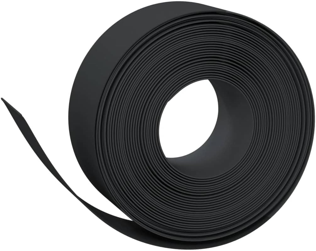 vidaXL Garden Edging 3pcs Black 10m 20cm Polyethylene Lawn Edging ...