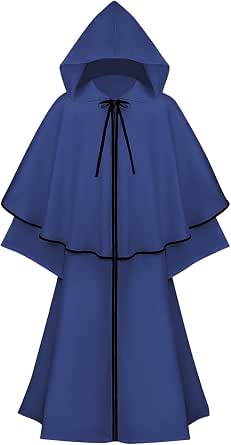 Amazon.com: Women's Medieval Monk Hooded Cloak Renaissance Wizard ...