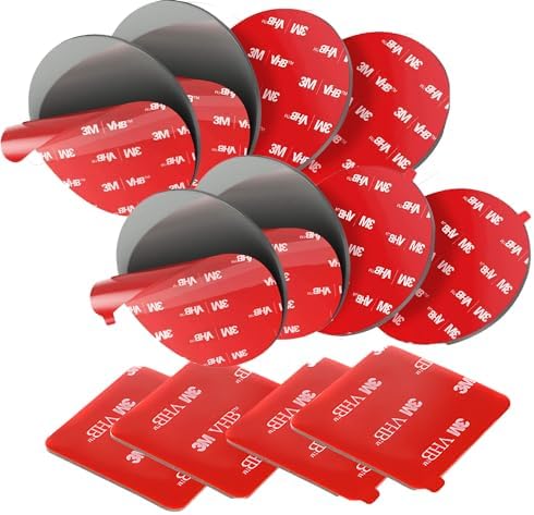 Amazon.com: Crymow 12 Pcs Double Sided Adhesive Pads.Sticky Dash Cam ...