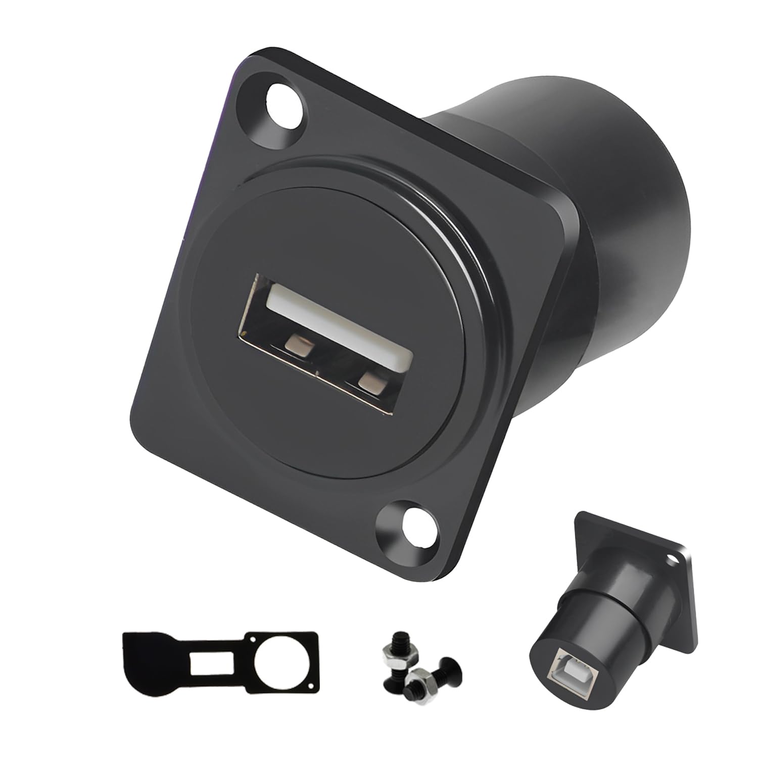 Amazon.com: YiKaiEn USB A to B Panel Mount Adapter - D-Type USB Type A ...