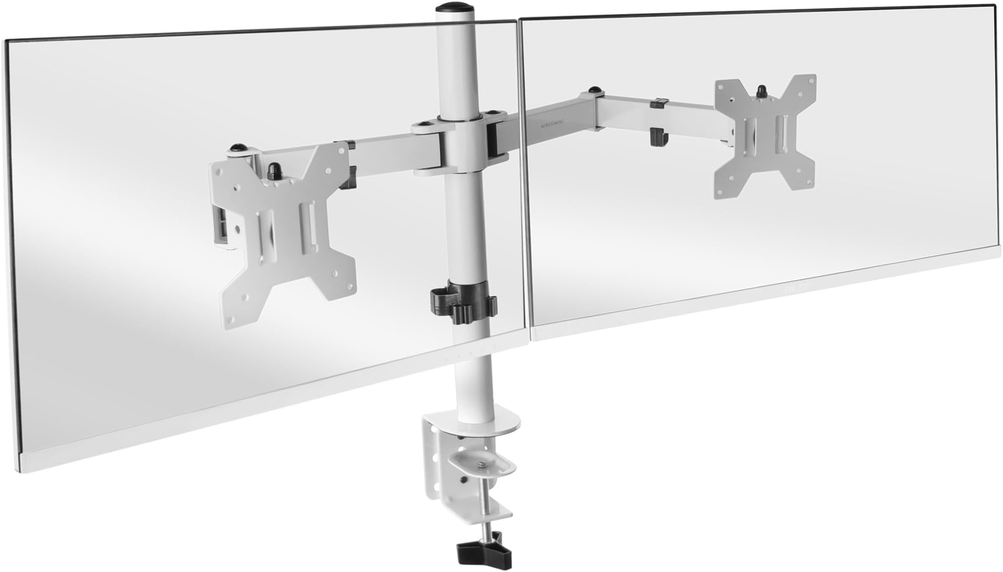 Mars Gaming MARM2 Blanc, Support de Moniteur à Double Bras pour Ecrans ...