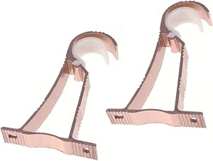 Amazon.com: Alipis 2Pcs Rose Gold Roman Style Curtain Rod Brackets ...