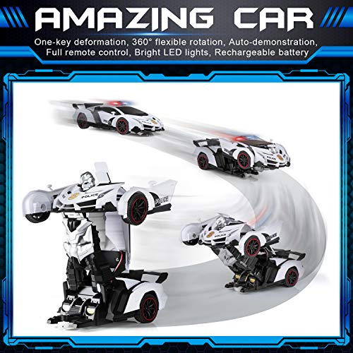 Buy FDJ ZENFOLT Transform Car Robot, Remote Control Car One Button ...