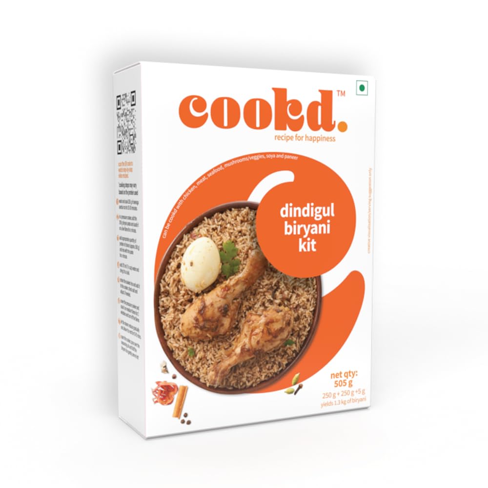 Cookd Dindigul Biryani Kit 505g (Serves 3 People) | Ready to Cook ...