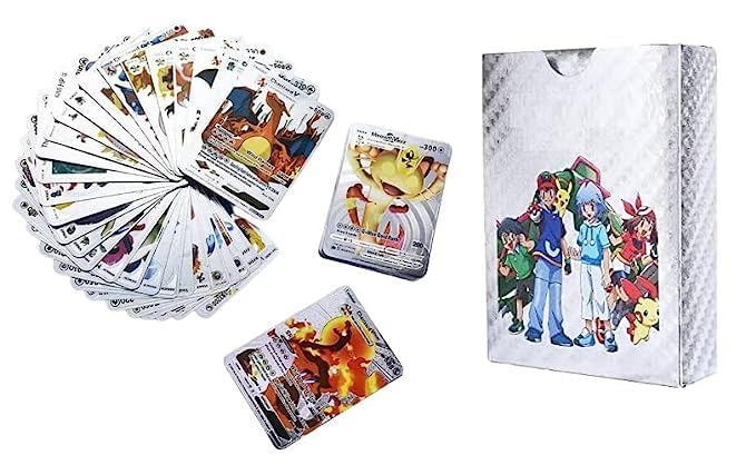 BIGWHEEL Playing Cards l 55 PCS Silver Foil Card Assorted Cards TCG ...