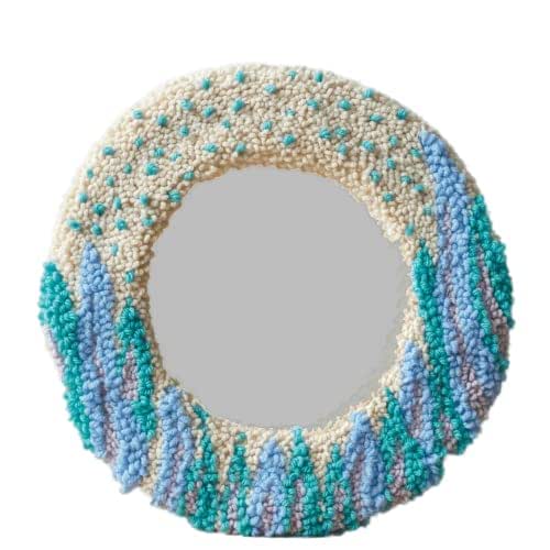 Amazon.com: Fluffy Wall Mirror in a Punch Needle Technic : Home & Kitchen