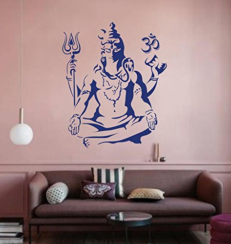 Sticker Studio PVC Vinyl Mahakal Shiva Big Size 3D Wall Sticker Decal ...