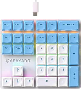 Amazon.com: Mechanical Number Pad, 33 Key Mini Hot Swappable Numpad ...