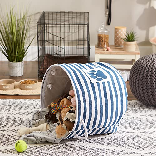 Snapklik.com : Bone Dry Pet Storage Collection Striped Paw Patch Bin