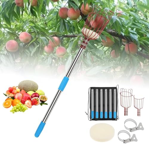 Amazon.com : Omninmo Fruit Picker Pole with Basket, 3-8FT Telescoping ...