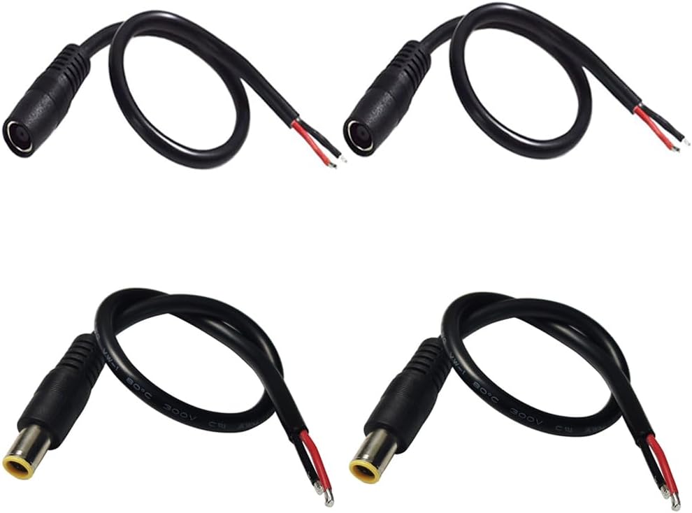 Amazon.com: GINTOOYUN 2 PCS DC8020 Connector Pigtail Cable DC 8.0MM x 2 ...
