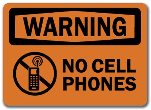Buy Warning Sign - No Cell Phones - 10" x 14" OSHA Safety Sign Online ...