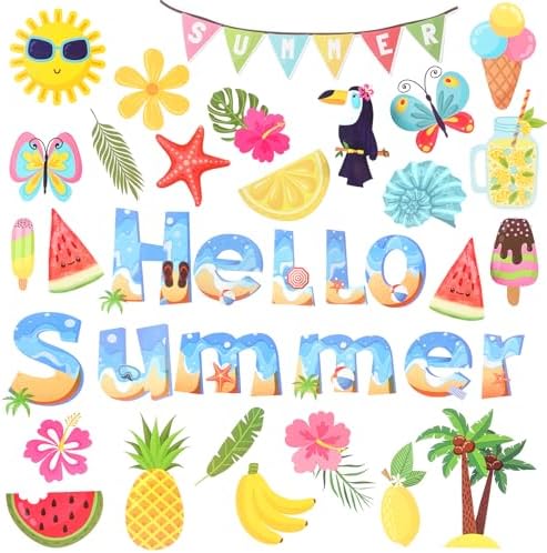 Amazon.com: Summer Bulletin Board Decorations, Tropical Fruits ...